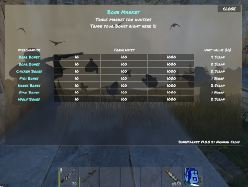 Bone Market - Plugins - Codefling