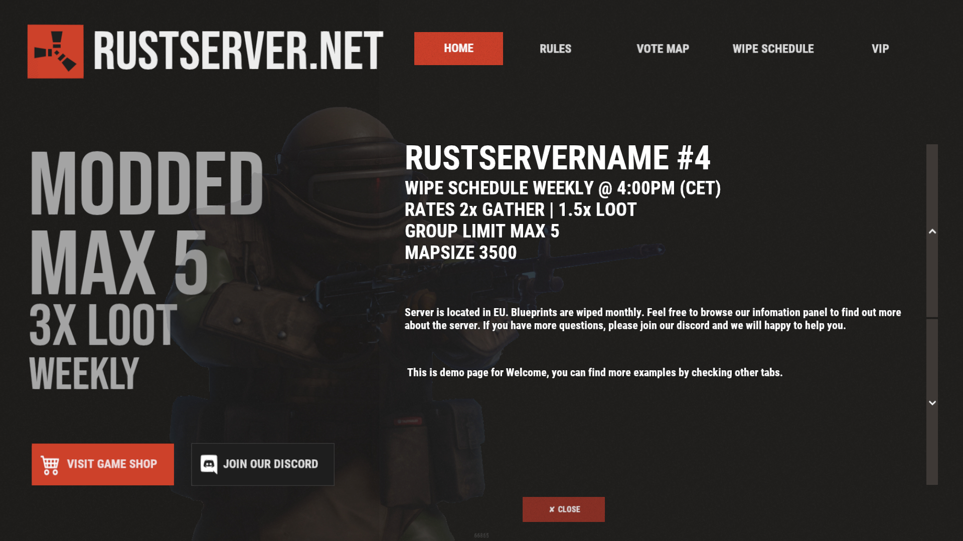Платно - Плагин - Welcome Panel - Дополнительная информация | RUST MODS ...