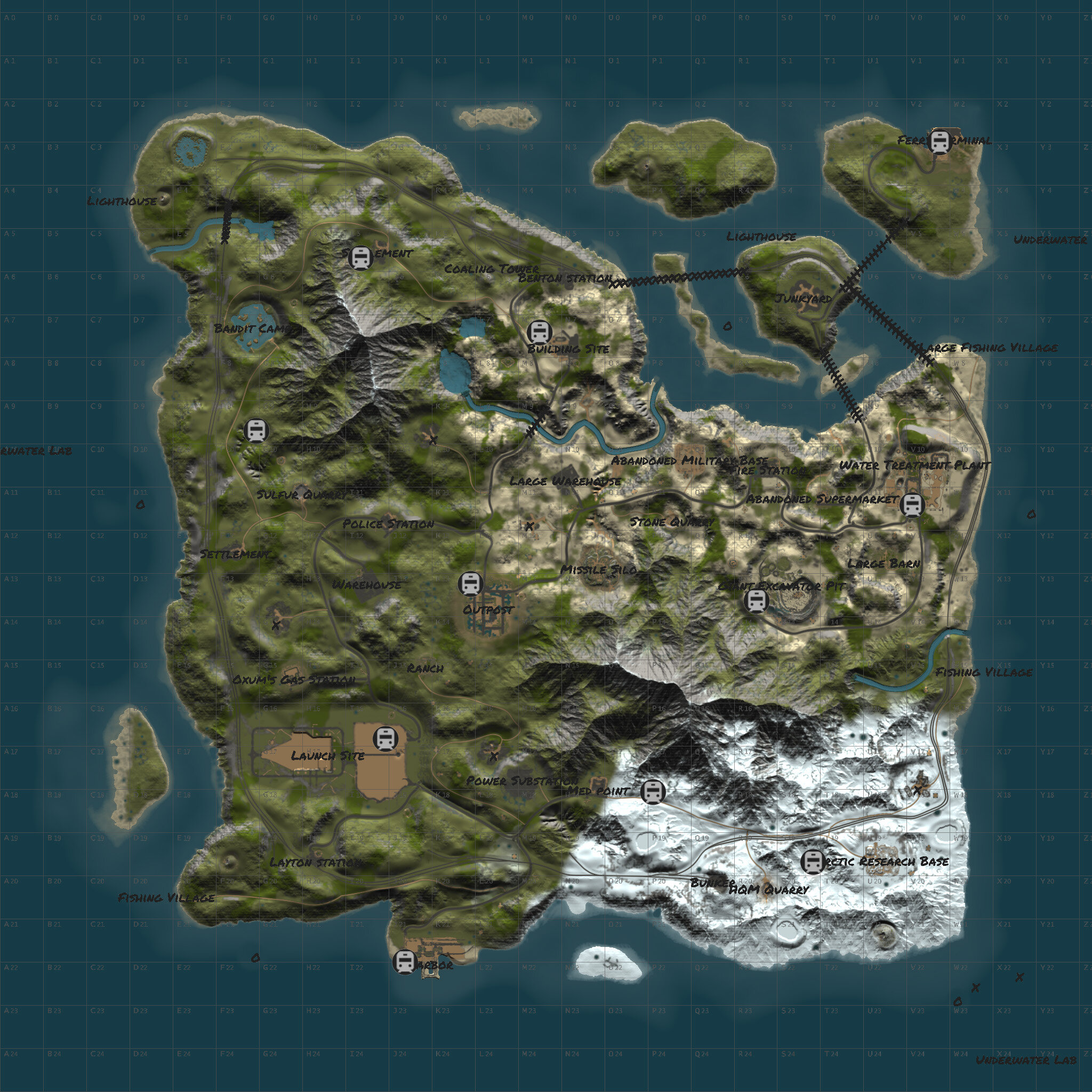 Factory Rust Game Map