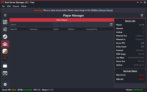 Rust Server Manager FMX - Tools - Codefling