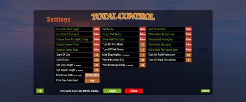 Total Control - Plugins - Codefling