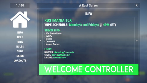 Welcome UI Controller - Plugins - Codefling