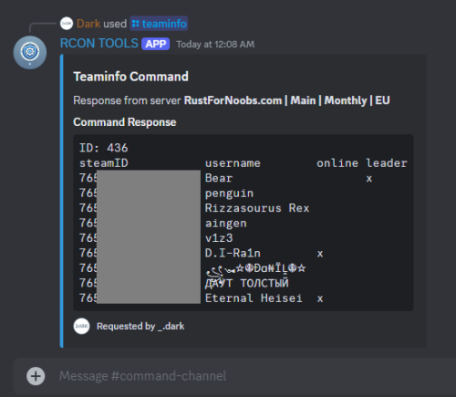 RCON TOOLS - Discord Bots - Codefling